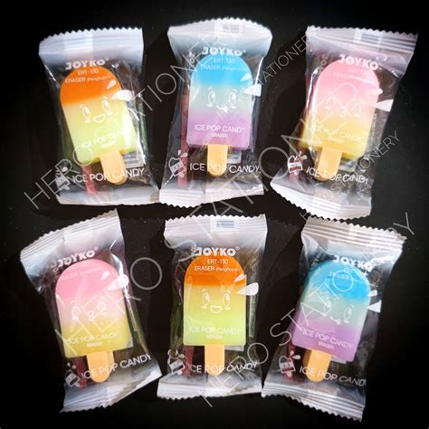 Jual Penghapus Eraser Model Permen Eskrim Pop Ice Candy Joyko Ert 130