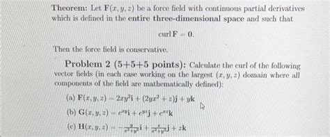 The Curl Of A Vector Field F As In Is Given By Chegg