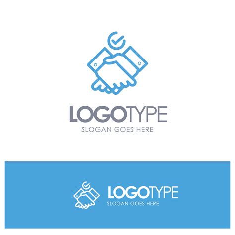 Job Themes Work Blue Outline Logo With Place For Tagline 13146652