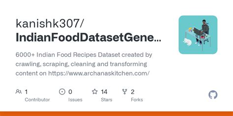 GitHub Kanishk IndianFoodDatasetGeneration Indian Food Recipes Dataset Created By