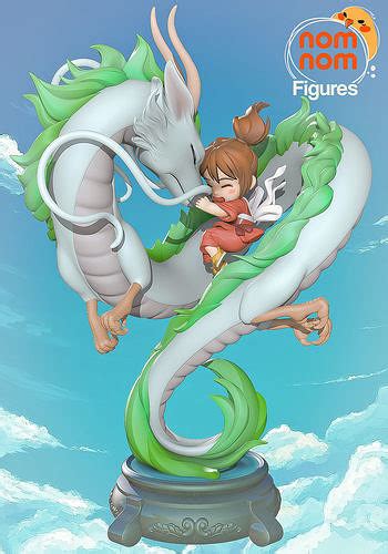 Chihiro Ogino Sen Haku Mural Spirited Away Resin Statue Ty Studio In