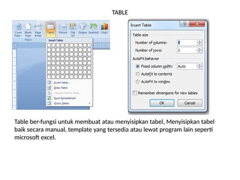 1 pengenalan dan pengaplikasian ms word insert tab pptx