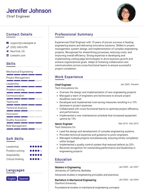 32 Engineer Cv Examples And Free Templates For 2024 Cvdesignerai