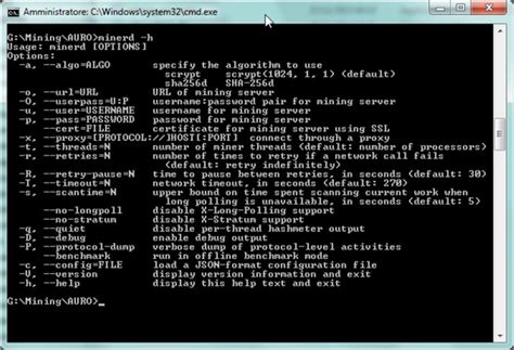 Minerdexe Command Line Parameters Bitcoin Garden