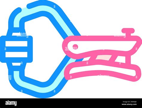 Locking Clamp Color Icon Vector Illustration Stock Vector Image And Art Alamy