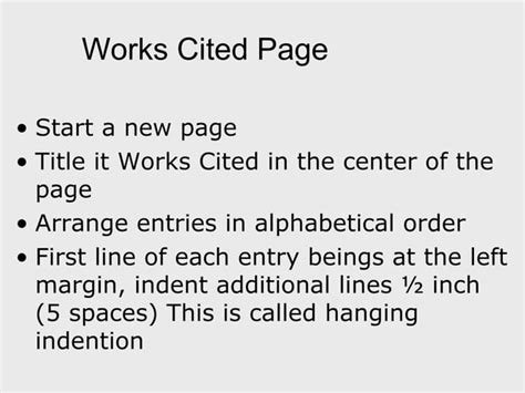 Understanding MLA Documentation Style3 PPT