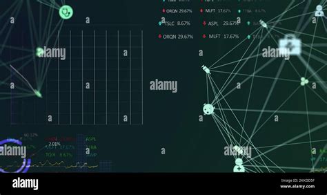 Globe Of Medical Icons Spinning Against Stock Market Data Processing