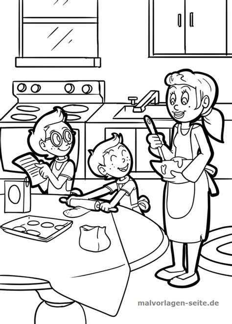 Malvorlage Kochen Essen Ausmalbild Kostenlos Herunterladen