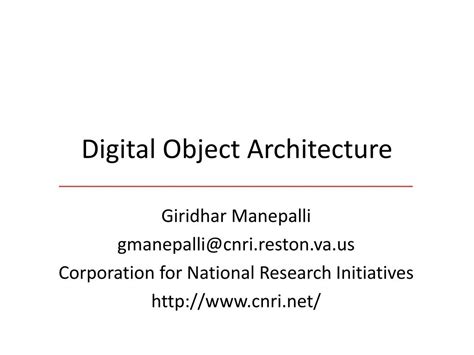 ppt digital object architecture powerpoint presentation free download id 3316950