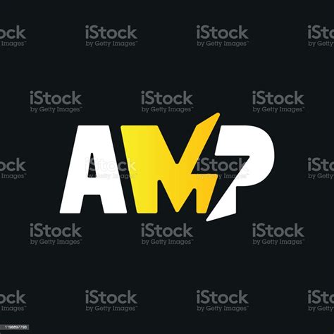 창조적 인 현대 편지 Amp 볼트 로고 디자인 템플릿 벡터 Eps 0명에 대한 스톡 벡터 아트 및 기타 이미지 0명 3차원