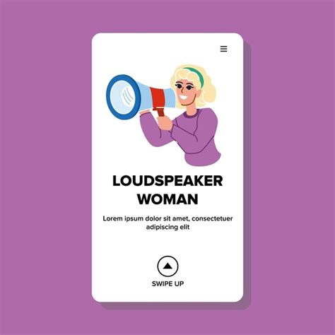 Premium Vector Loudspeaker Woman Vector