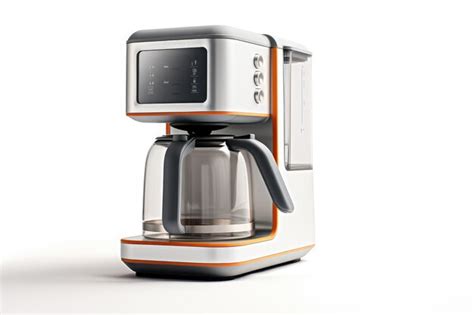 Premium Ai Image Smart Sips Isolated Brewbuddy Coffee Maker Isolated On White Background