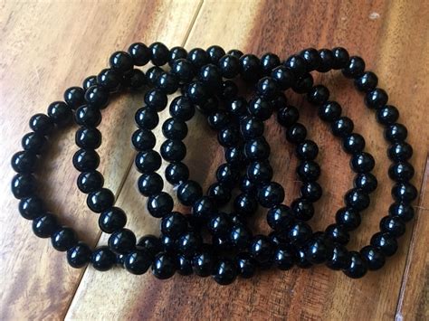 Black Obsidian Bracelet Healing Crystal Bracelet Jewelry Etsy