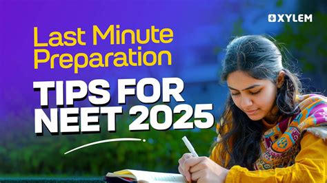 Last Month Preparation Tips For Neet Xylem Learning