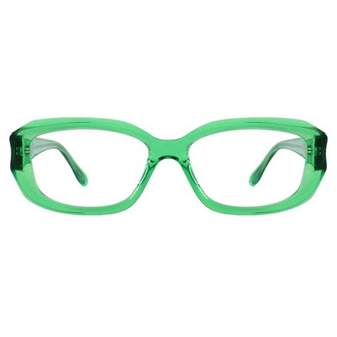 Hobson Oval Green Glasses