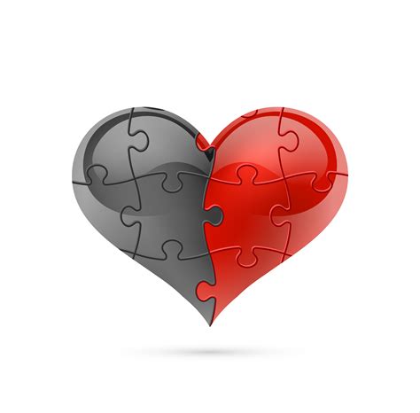 Puzzle Heart Vector Illustration 279753 Vector Art At Vecteezy