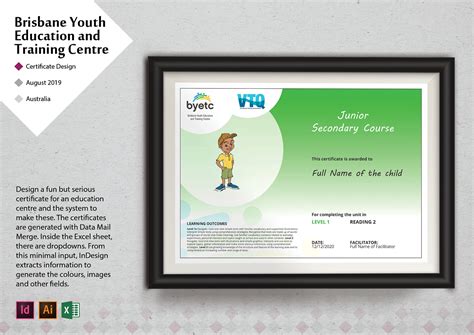 Mail Merge Certificate Design Behance