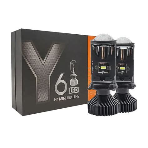 L Mpadas LED Do Farol Do Carro Y6 Canbus H4 Lente Do Projetor Auto L