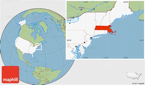 Massachusates Location Map