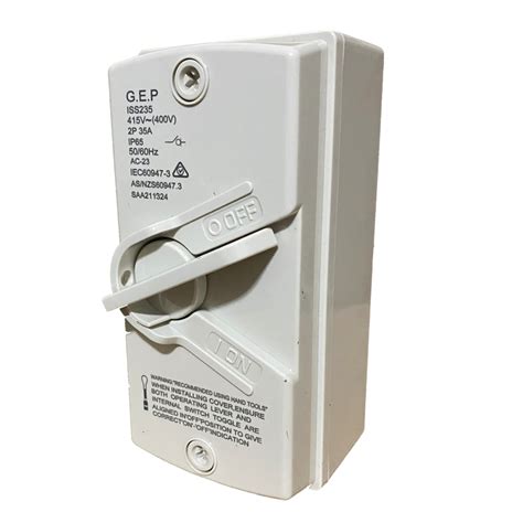 Gep 2 Pole Weatherproof Isolator Switch 35amp Eds Global
