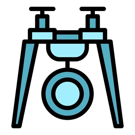 Premium Vector Videography Drone Icon Outline Vector Vehicle Camera Digital Copter Color Flat