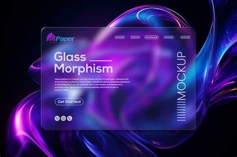 Premium Psd Glassy Gradient Background Modern Glass Morphism