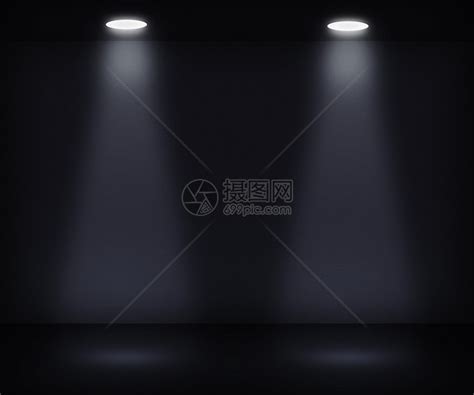 带两个聚光灯的暗室高清图片下载 正版图片503278603 摄图网