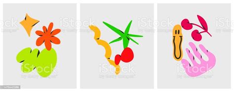 손으로 그린 벡터 추상 간단한 현대 창조적 인 장식 현대 미니멀리즘 특이한 유기 질감 모양 형태 세트 낙서 디자인 개념 유기적