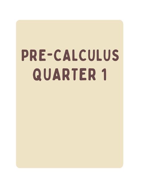 Pre Cal Pdf