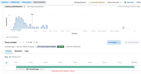 [bug] the elastic agent apm framework does not present the database in dependency