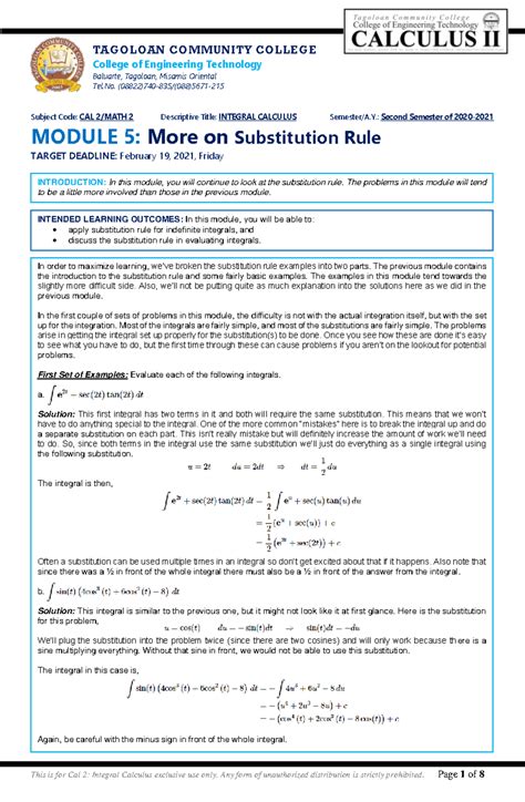 module 5 of calculus 2 lecture notes 5 introduction in this module