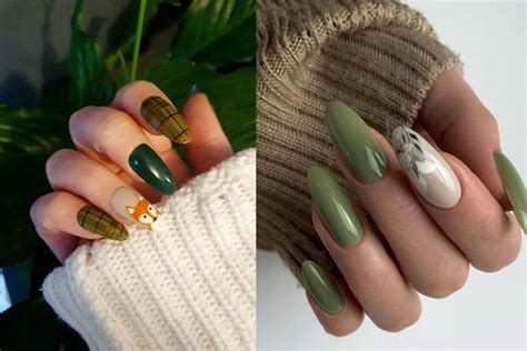 ۲۰ ایده جذاب برای طرح لاک پاییزی با ترکیب رنگ سبز ترند ۱۴۰۲ ستاره