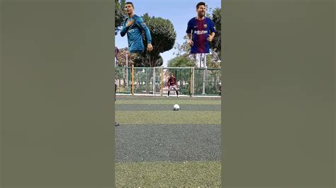 Messi Vs Ronaldo Penalty Kick Challenge Challenge Shortsfeed