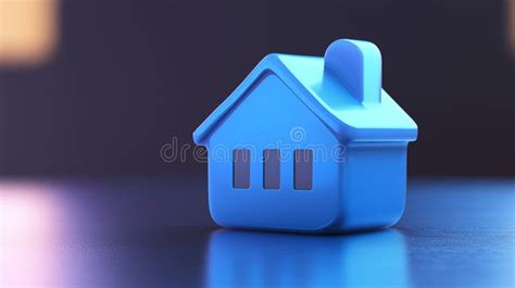 A House Icon On A Digital Surface For Smart Home Automation Concept
