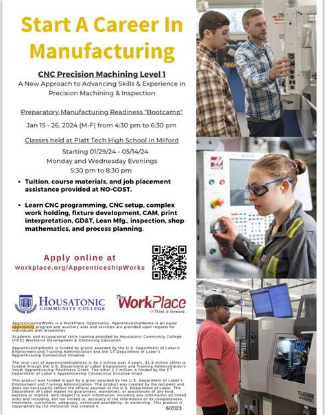 jan 29 cnc level 1 manufacturing training course shelton ct patch