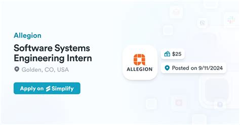 Software Systems Engineering Intern Allegion Simplify Jobs