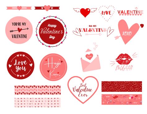 Printable Valentine S Day Planner Stickers Sunny Sweet Days