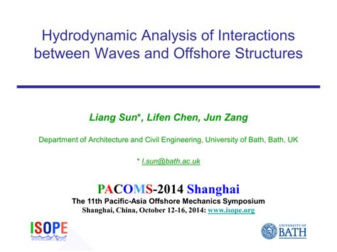 PDF Hydrodynamic Analysis Of Interactions Between Waves And Offshore Structures