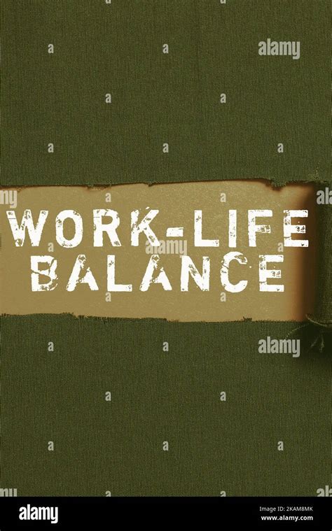 Conceptual Display Work Life Balance Concept Meaning Formal Recording