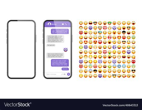 smartphone messaging app user interface design vector image