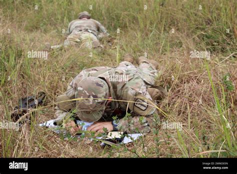 Candidates Plot Points On Their Map During The Land Nav Course Stock Photo Alamy