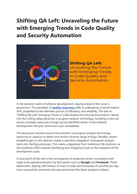 PPT Shifting QA Left Unraveling The Future With Emerging Trends In Code Quality PowerPoint