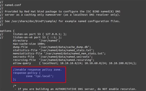 Set Up Response Policy Zone Rpz In Bind Resolver On Centosrhel