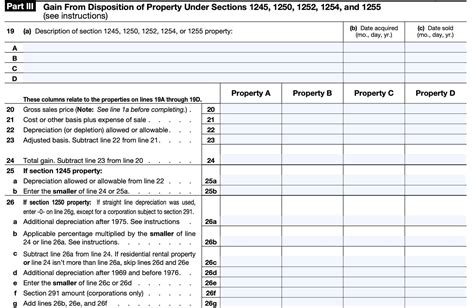 IRS Form 4797 Instructions Sales Of Business Property