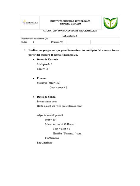 Ejercicios En Psint Pdf Ciencias De La Computación Informática