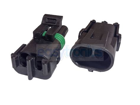 Conector Selado Tipo Delphi Duas Vias SÉrie 25 Macho FÊmea