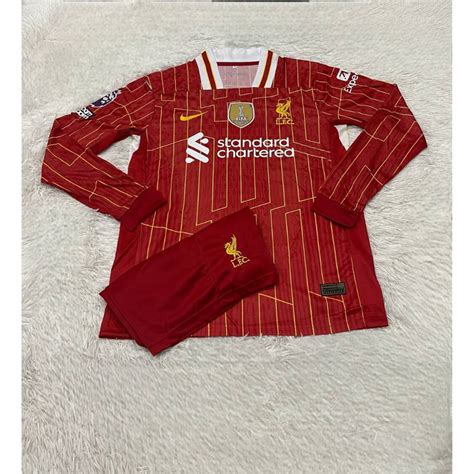 ชุดฟุตบอล Liverpool แขนยาว 2024 25 เนื้อผ้าใส่สบายดี สินค้ามีเป็นชุด เสื้อ กางเกง Shopee
