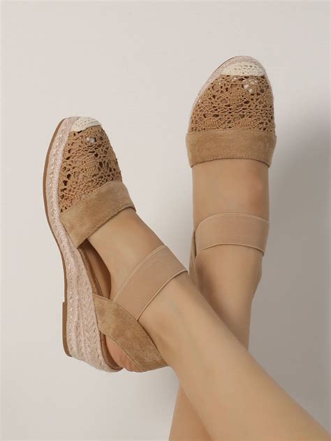 Zapatos corte cuña de alpargata con abertura de punta de casquillo Moda de Mujer Espadrilles