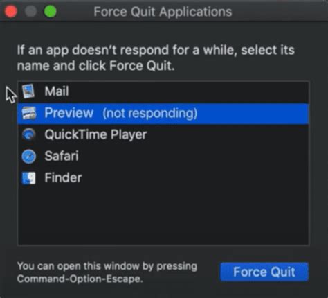 Mac Shortcut To Force Quit Application Misspor