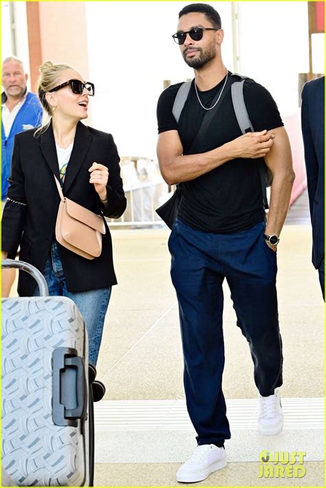 Rege Jean Page And His Girlfriend Emily Brown Stay Close As They Leave